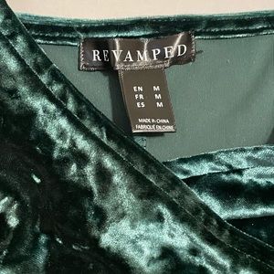 Revamped | Dresses | Revamped Green Velvet Dress | Poshmark